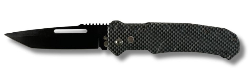 8" Automatic Knife Clip Point Serrated Switchblade