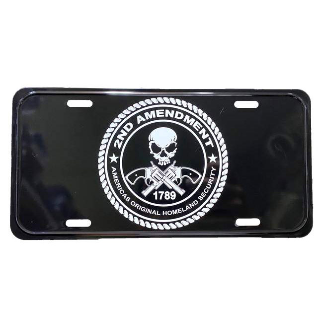 "2nd Amendment - Americas Original Homeland Security" License Plates