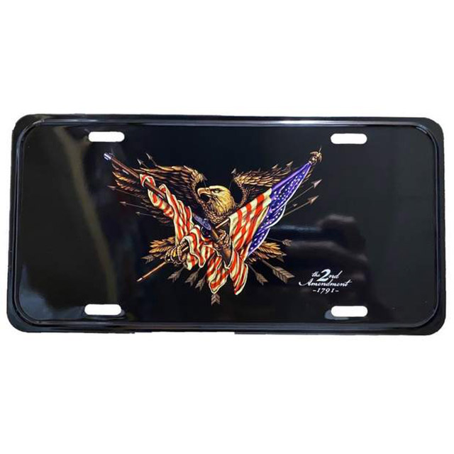 Wholesale License Plate 2ND AMENDMENT with Eagle and USA Flag