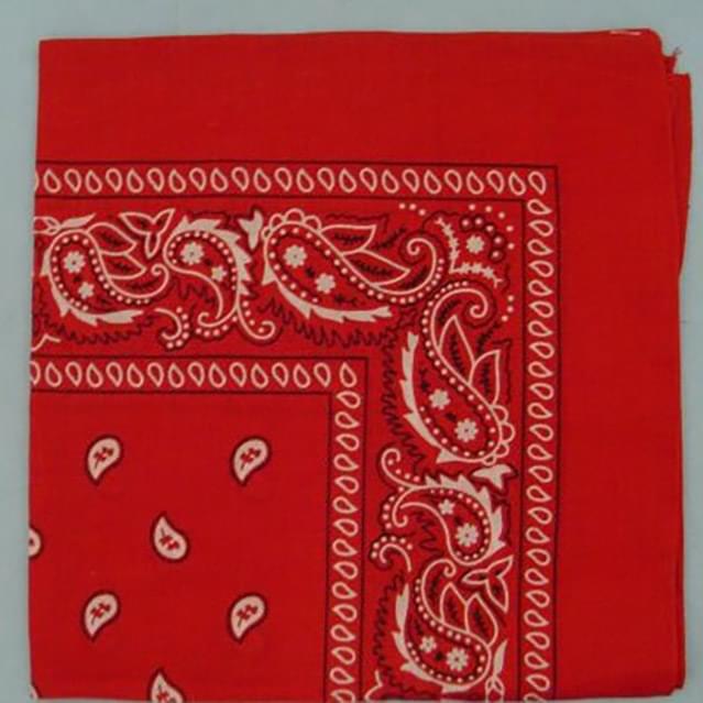 Red Paisley Fabric Bandanas
