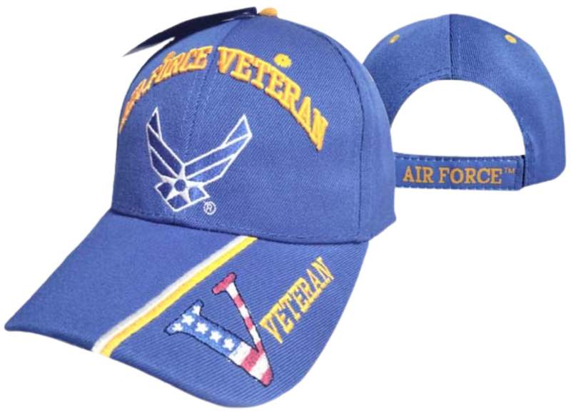 Officially Licensed US Air Force Veteran Baseball Caps - Blue