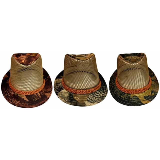 Camo Mesh Fedora Hats