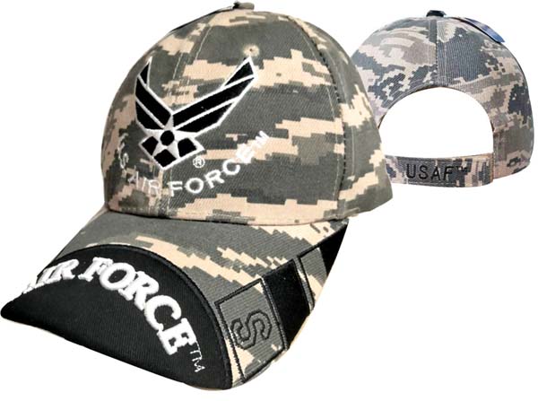 Officially Licensed US Air Force Baseball Caps - Gray Camo