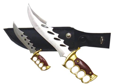 Gold Two-Piece Miniature Sword Set With Black Sheath