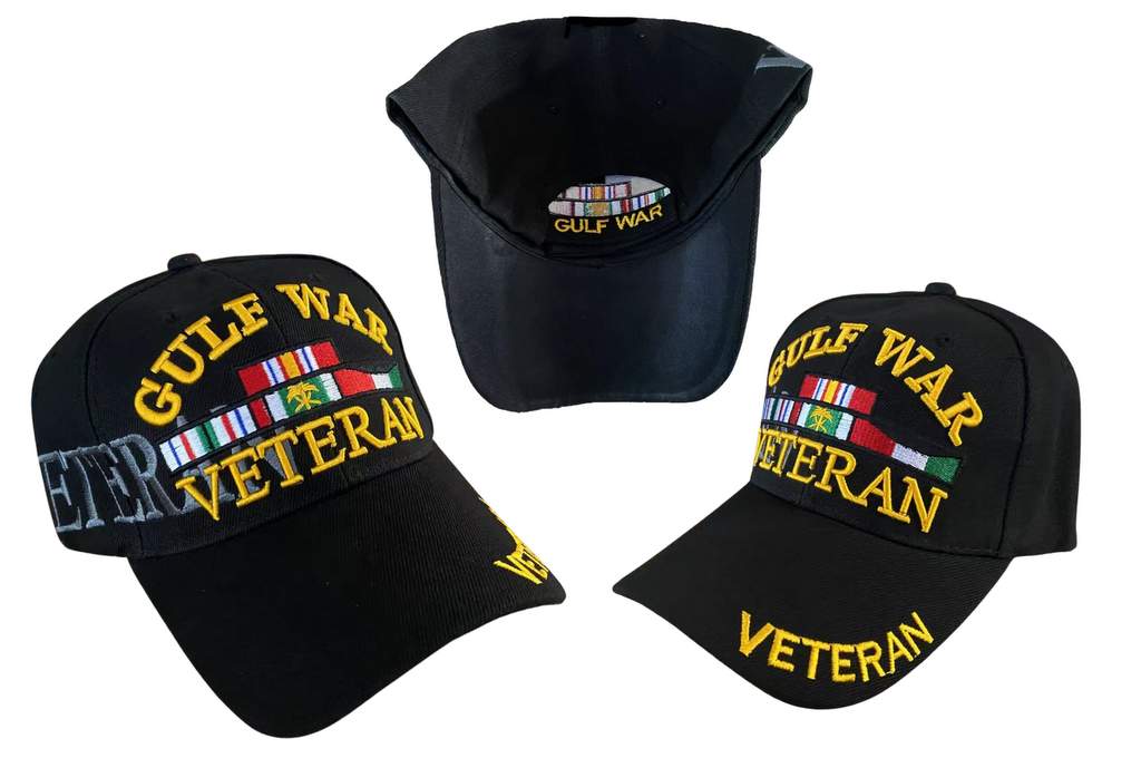 Gulf War Veteran All Black Baseball Hats