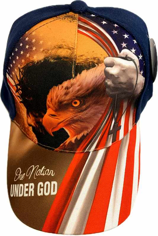"One Nation Under God" USA Eagle Hats/Caps