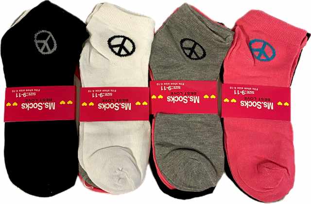 Peace Sign Women's Socks - Assorted